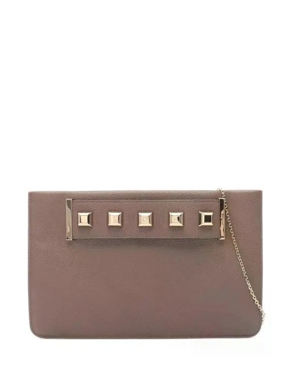 FERRAGAMO Gancini Studded Clutch Bag