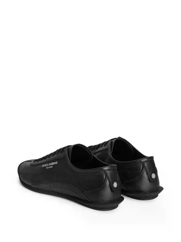 Dolce & Gabbana Calfskin Lace-up Sneakers - Black