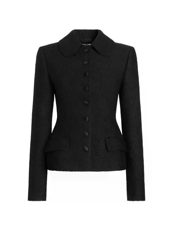 Dolce & Gabbana Button-down Wool Jacket - Black