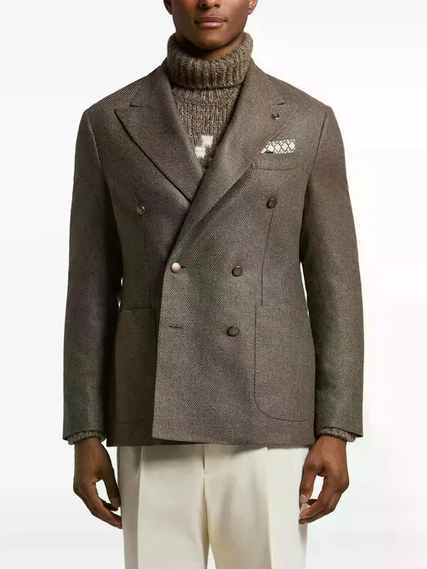 Peserico Double-breasted Peak-lapel Blazer