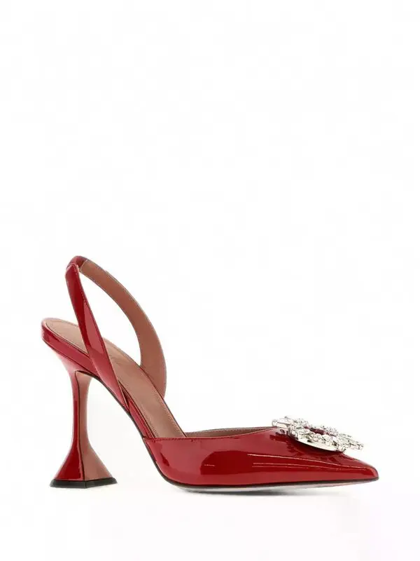 Amina Muaddi 95 Begum Crystal-embellished Slingback Pumps