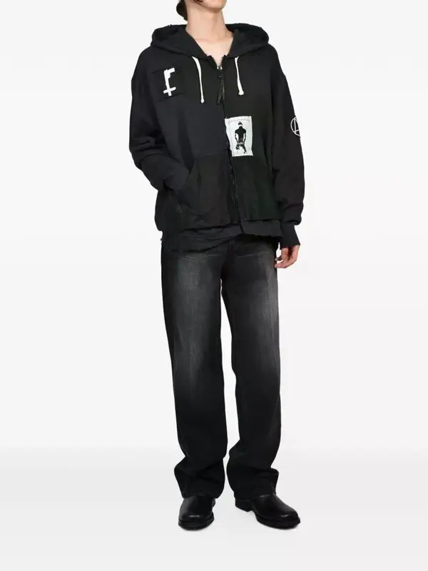 MINUS Bootleg Patch-detail Distressed Hoodie