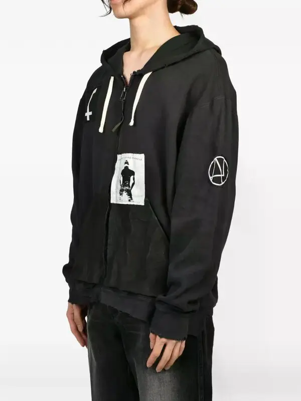 MINUS Bootleg Patch-detail Distressed Hoodie