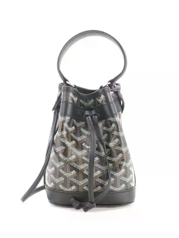 Goyard Petit Flot Coated Canvas Mini Bucket Bag - Black