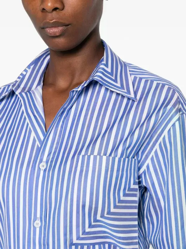 Victoria Beckham Chest-pocket Striped Shirt