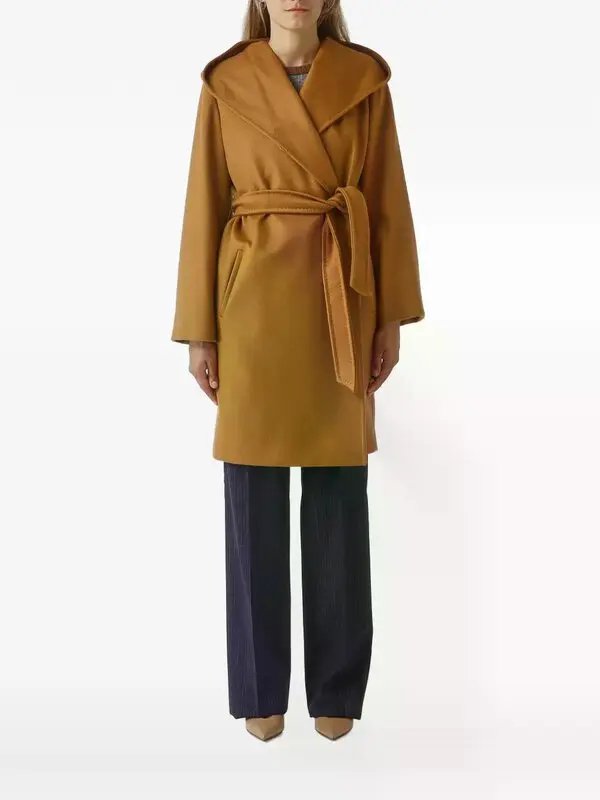 Max Mara Hooded Belted Coat
