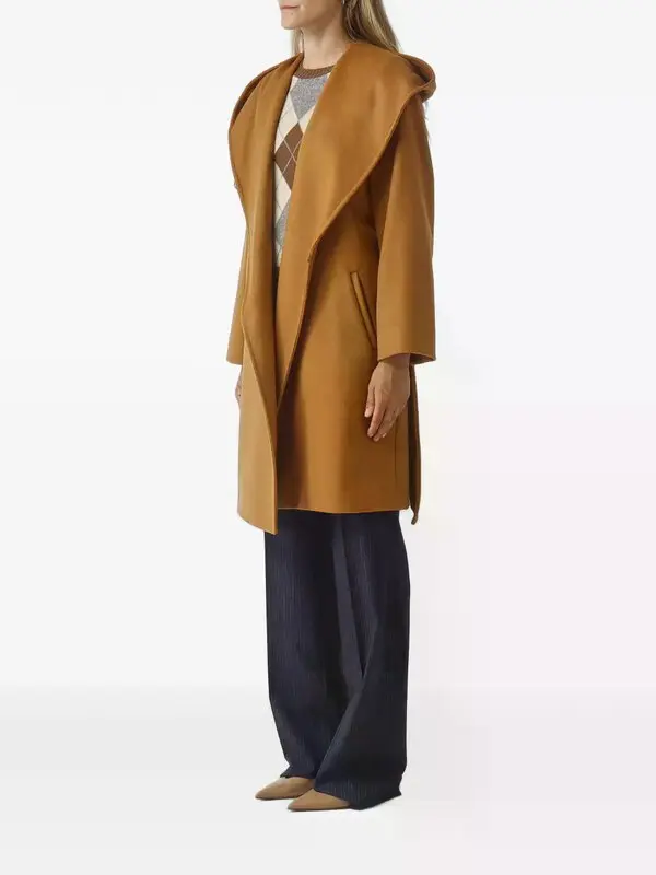 Max Mara Hooded Belted Coat
