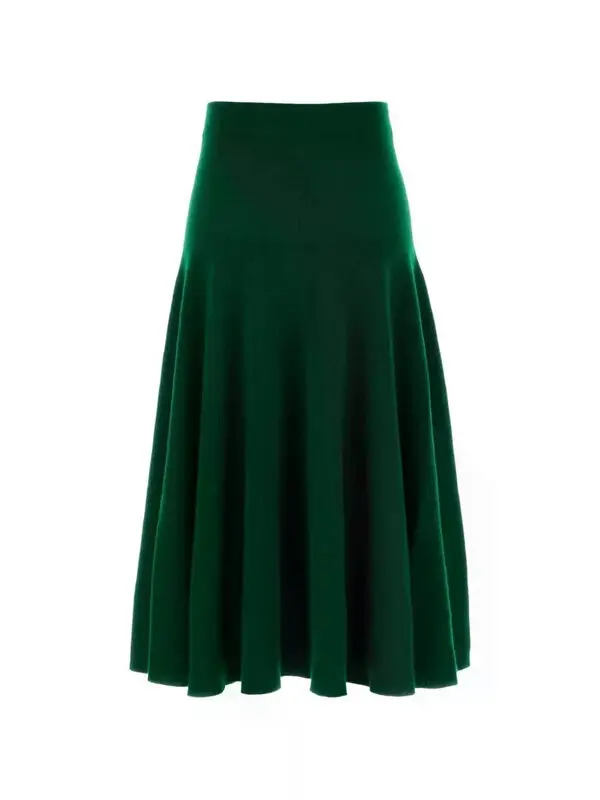 TOM FORD Wholegarment Flared Midi Skirt - Green
