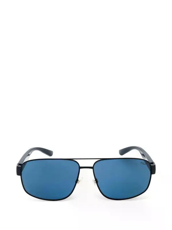 Polo Ralph Lauren Rectangle Frame Metal Sunglasses - Black