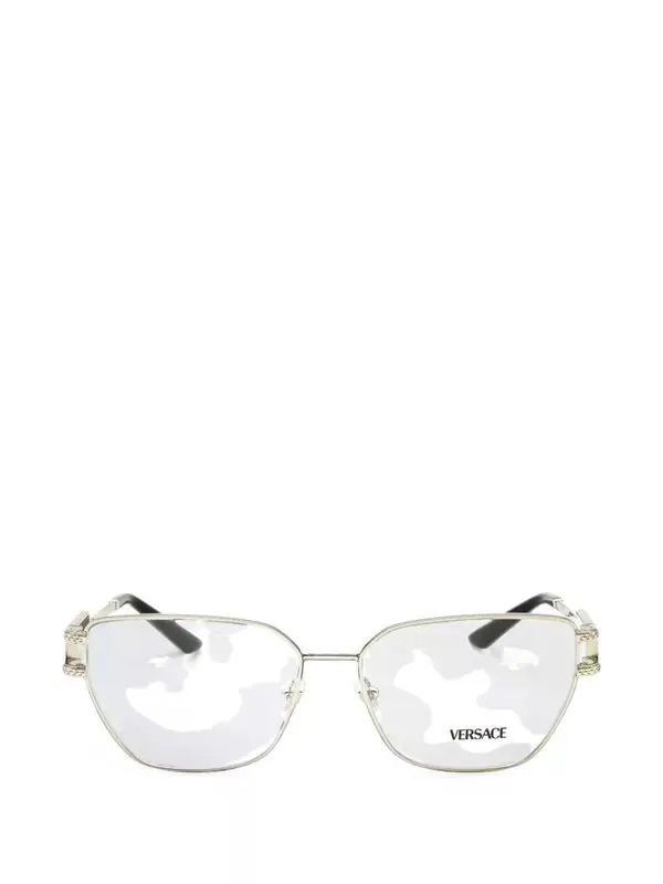 Versace Cat Eye Frame Eyeglasses - Silver