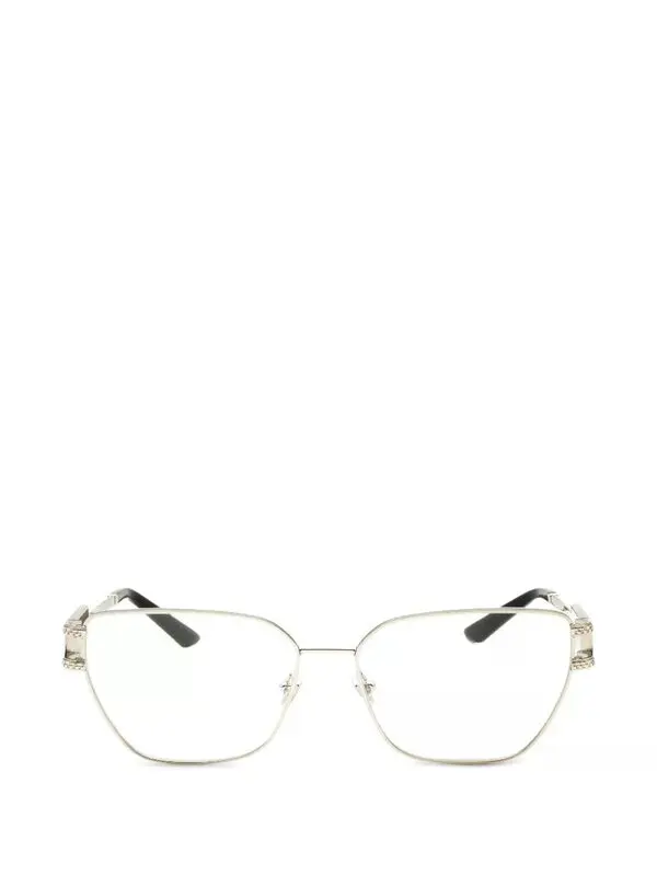 Versace Cat Eye Frame Eyeglasses - Silver