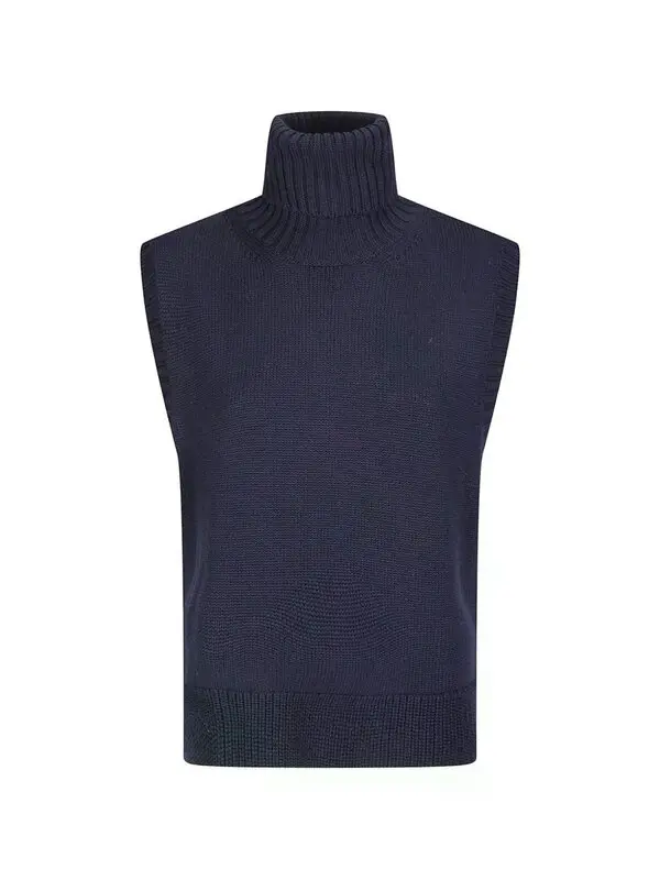ARCHIVIO B Roll-neck Knitted Sweater - Blue