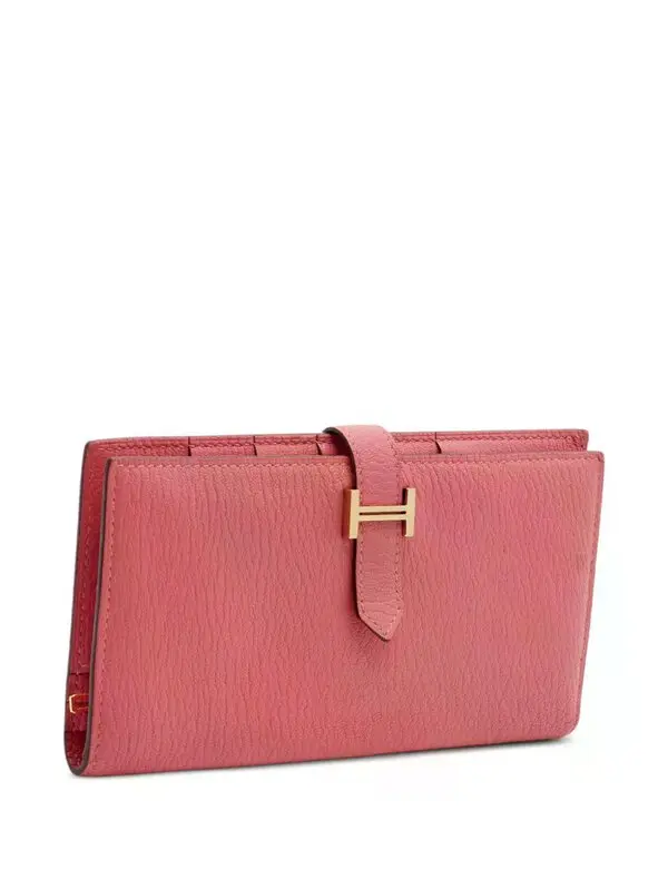 Hermès 2016 Bearn Gusset Leather Wallet - Pink