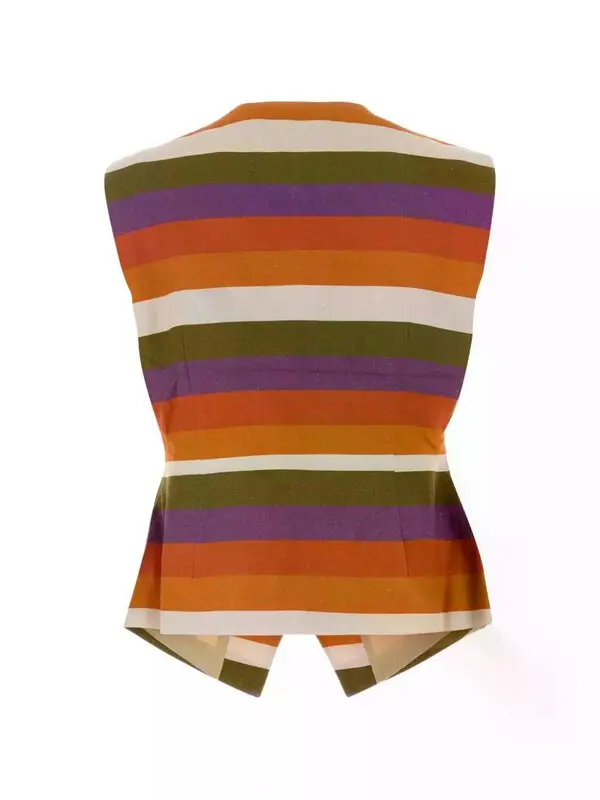 DESTREE Sleeveless Horizontal Stripe Bib Top