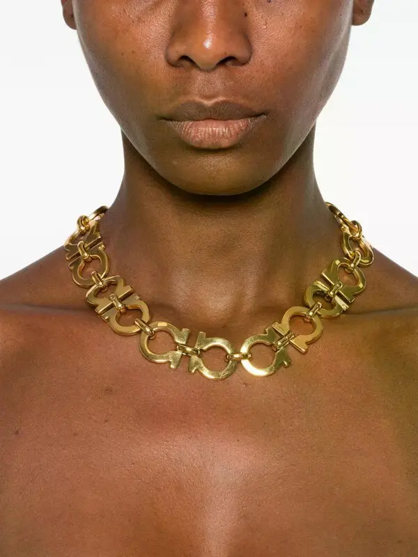 FERRAGAMO 1980s Gancini Chain Necklace