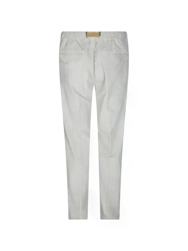 WHITE SAND Belted Corduroy Trousers