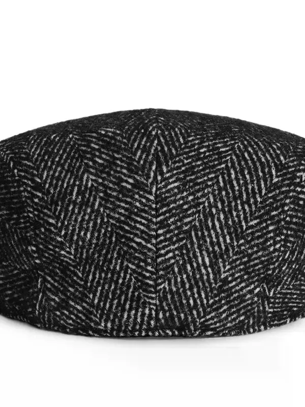 Dolce & Gabbana Chevron-pattern Wool Flat Cap