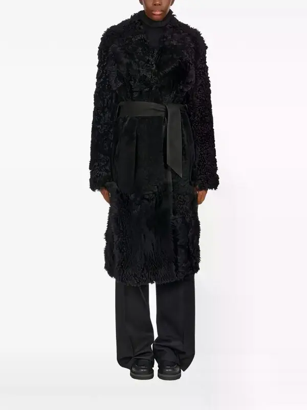 FERRAGAMO Belted Shearling Coat
