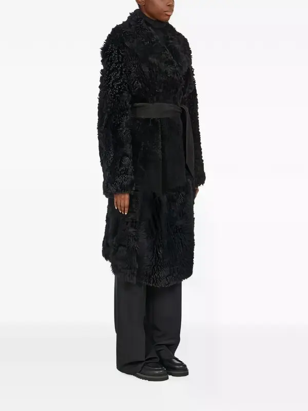 FERRAGAMO Belted Shearling Coat
