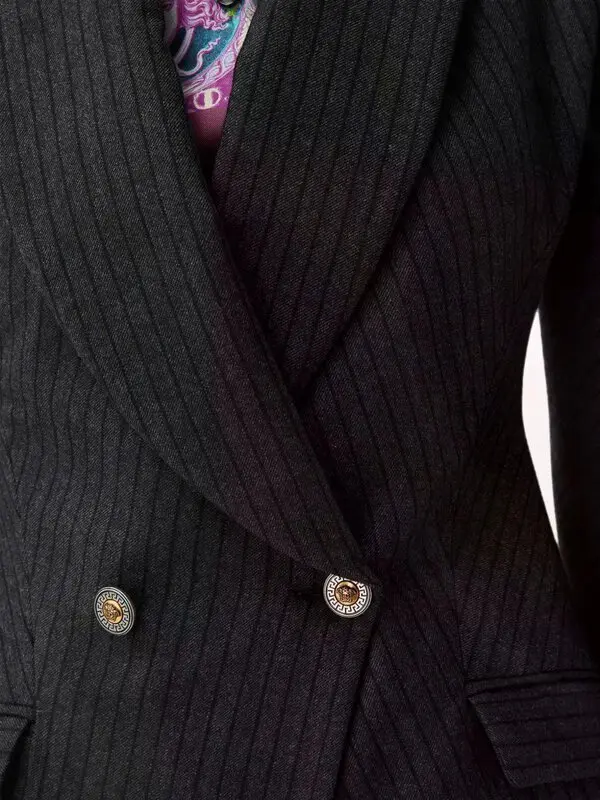 Versace Pinstripe Wool Twill Jacket