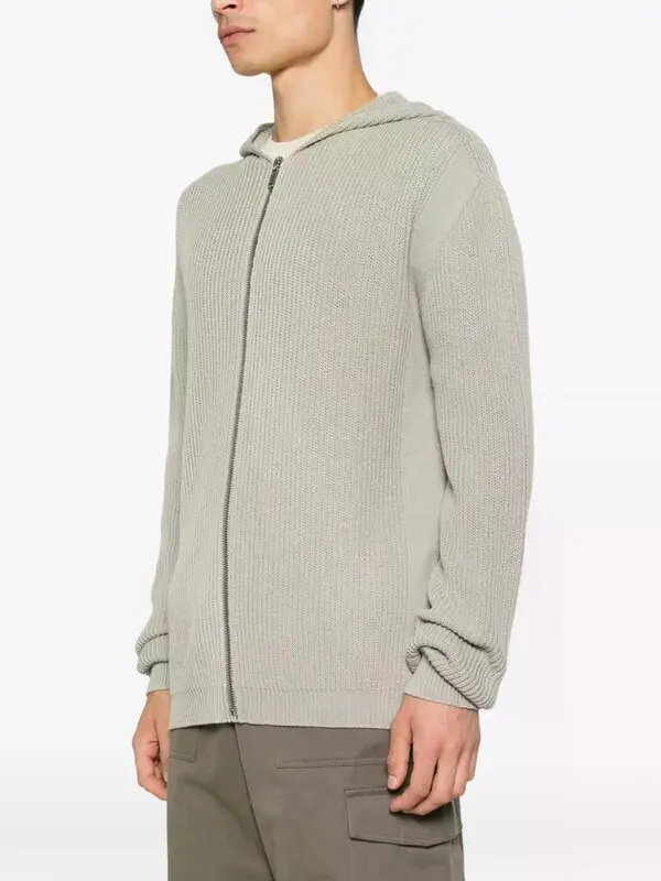 Rick Owens Ribbed-knit Zip-up Cardigan