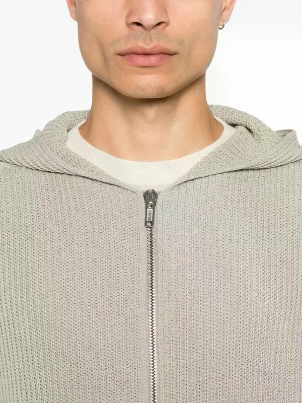 Rick Owens Ribbed-knit Zip-up Cardigan