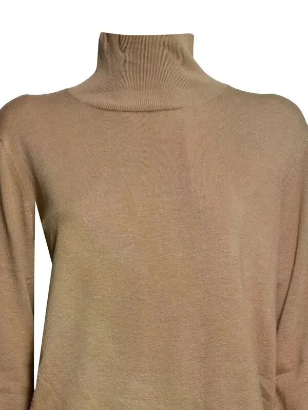 Max Mara Fine Knit Roll Neck Sweater - Neutrals