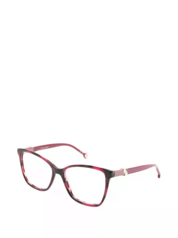 Carolina Herrera Tortoiseshell-effect Cat-eye Glasses