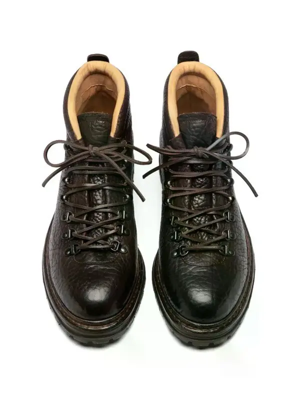 Officine Creative Artik Pebble-grain Leather Boots