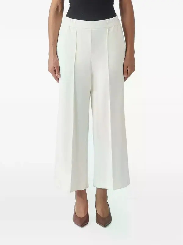 MEIMEIJ Pressed Crease Wide-leg Cropped Trousers