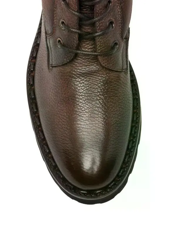 Eleventy Lace-up Leather Boots