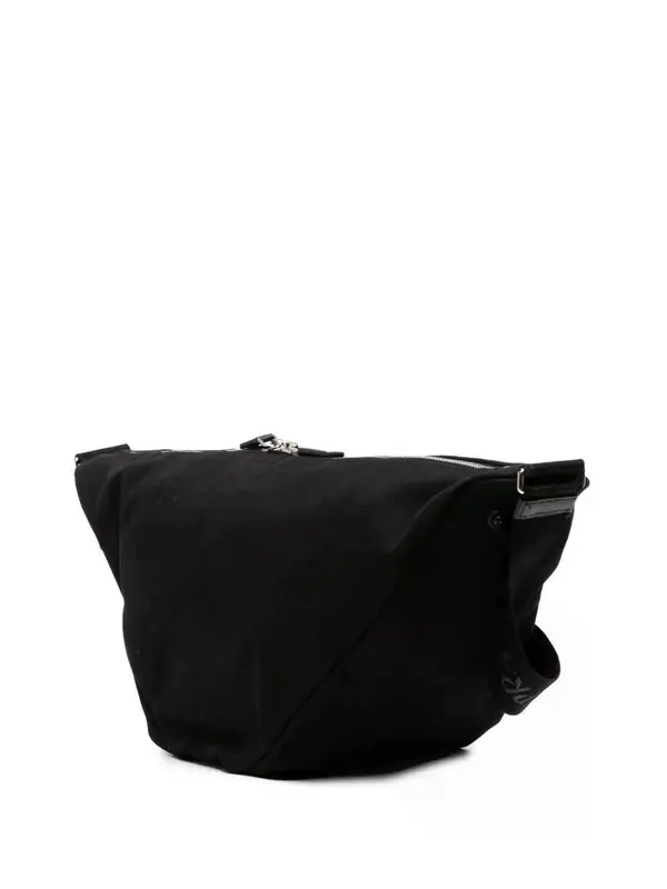 Prada Canvas Canapa Triangle Logo Shoulder Bag