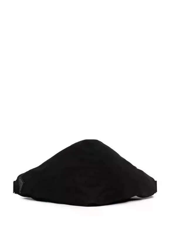 Prada Canvas Canapa Triangle Logo Shoulder Bag