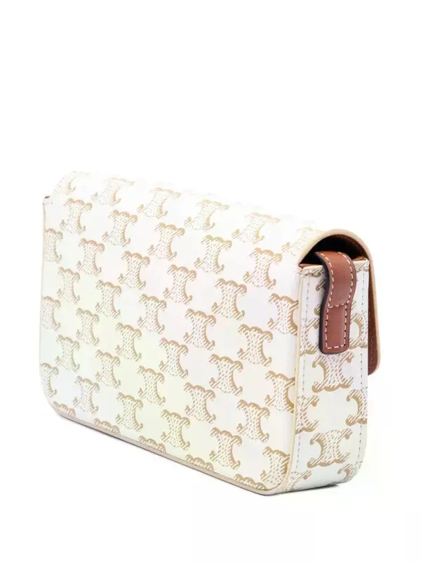 Celine 2021 Triomphe Coated Canvas Claude Shoulder Bag