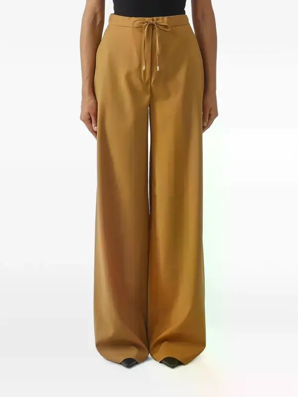 Max Mara Crisma Drawstring Wide-leg Trousers - Brown