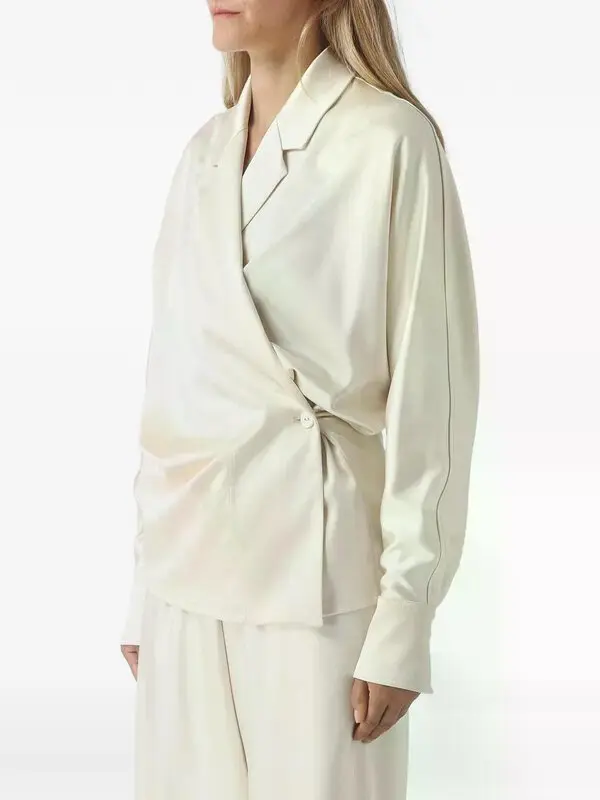 MEIMEIJ Wrap-style Notched-lapel Shirt