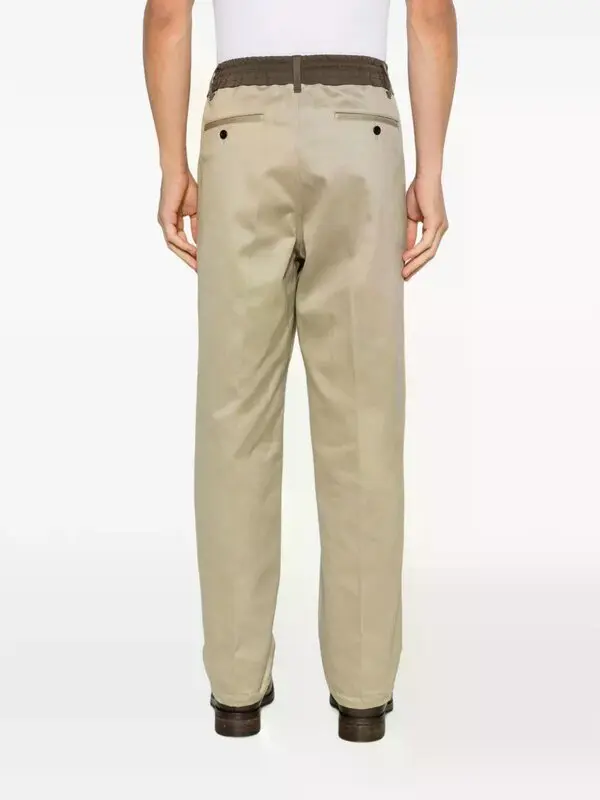 Sacai Pleated Drawstring Straight-leg Trousers