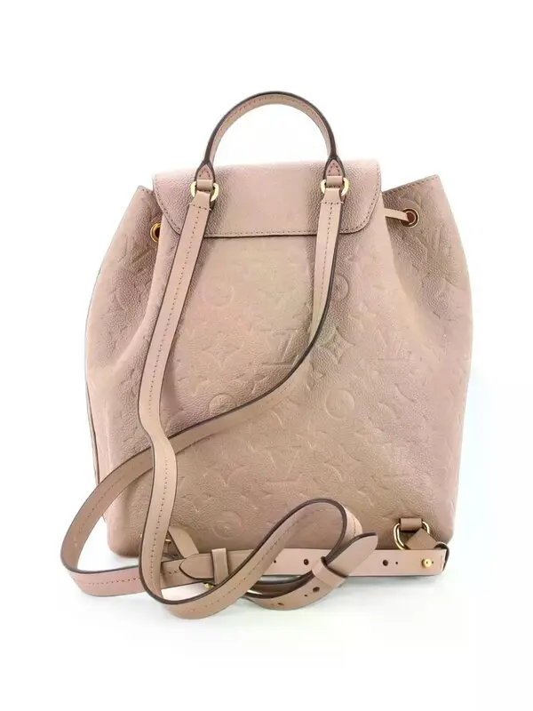LOUIS VUITTON Montsouris Nm Monogram Empreinte Leather Pm Backpack - Neutrals