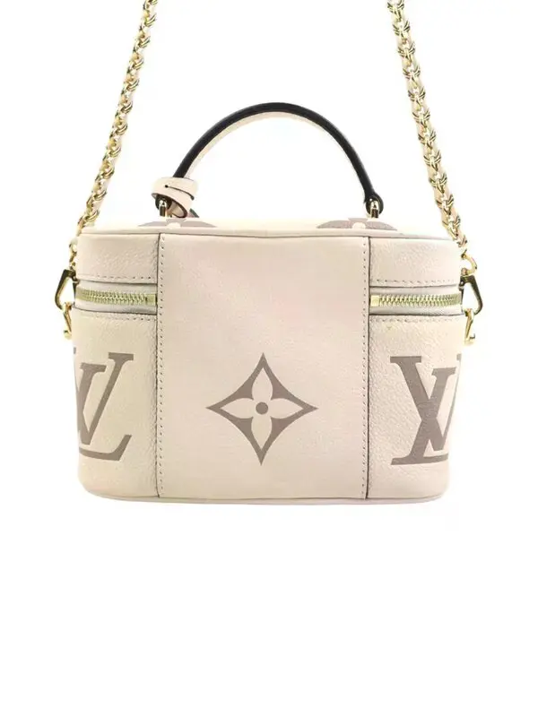 LOUIS VUITTON 2021-2026 Bicolor Monogram Giant Empreinte Vanity Pm Satchel