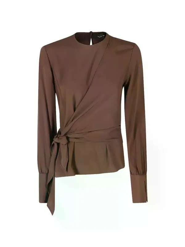 Federica Tosi Wrap-style Side-tie Blouse - Brown