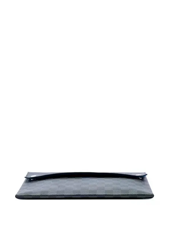 LOUIS VUITTON Damier Graphite Alpha Pochette Gm Clutch Bag