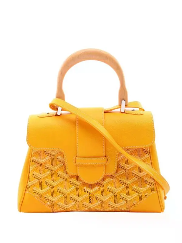 Goyard 2000-2026 Mini Goyardine Saigon Souple Satchel - Yellow