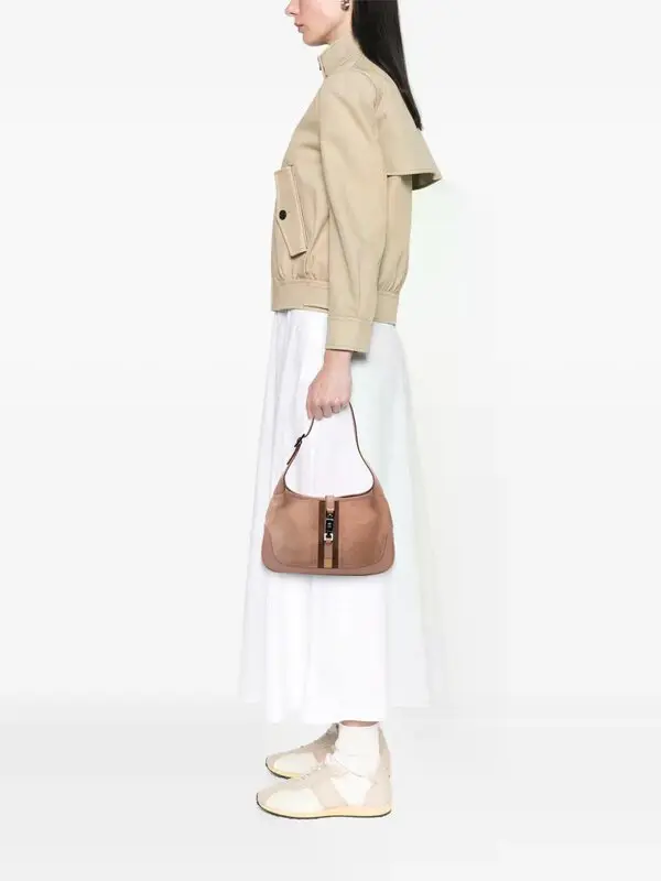 Gucci Suede Web Jackie Shoulder Bag