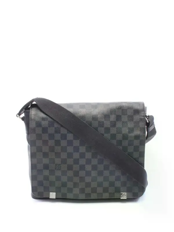 LOUIS VUITTON Damier Graphite District Mm Crossbody Bag - Black