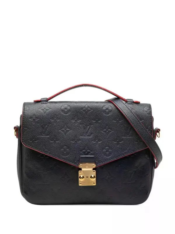 LOUIS VUITTON 2018 Monogram Empreinte Pochette Metis Satchel - Blue