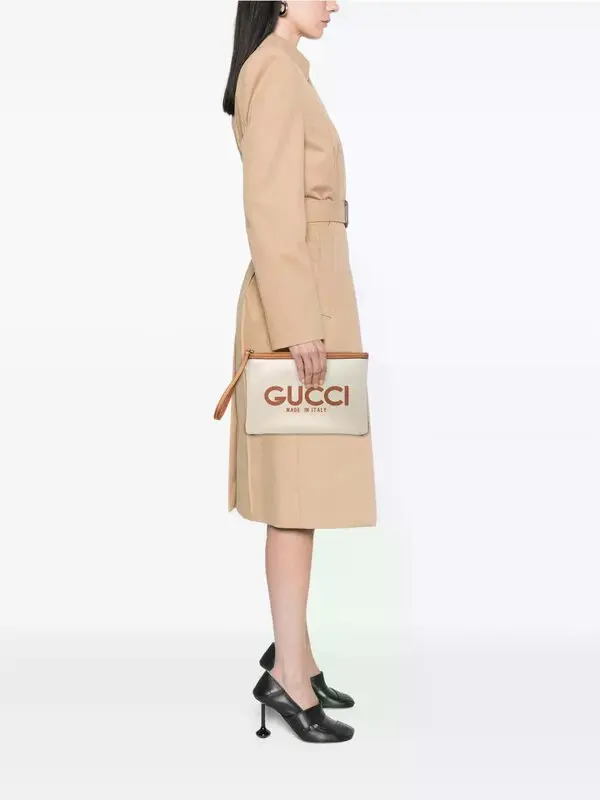 Gucci 2016-2026 Canvas Logo Clutch Bag