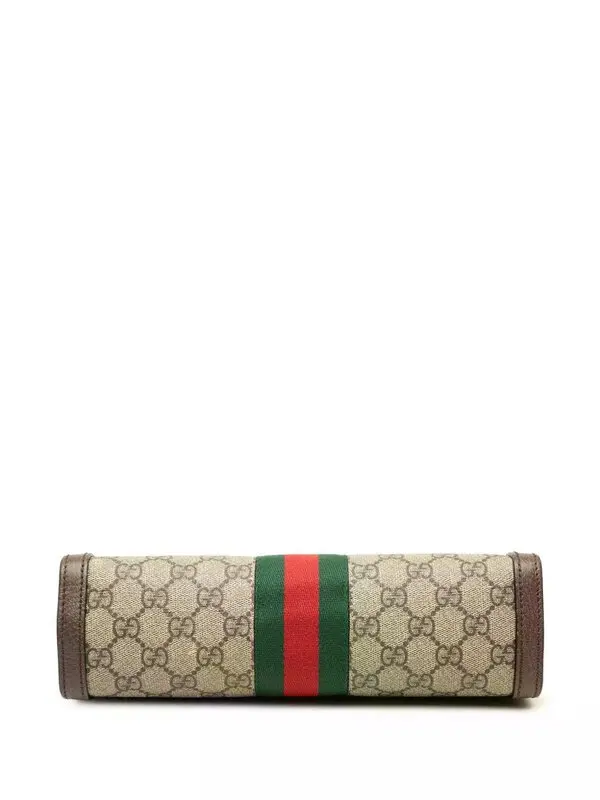 Gucci Ophidia Gg Supreme Web Chain Crossbody Bag - Neutrals