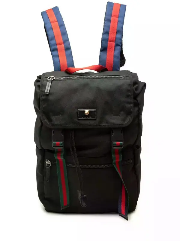 Gucci 2000-2015 Canvas Techno Web Animalier Backpack