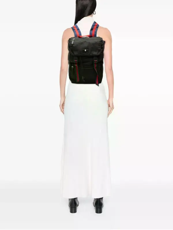 Gucci 2000-2015 Canvas Techno Web Animalier Backpack