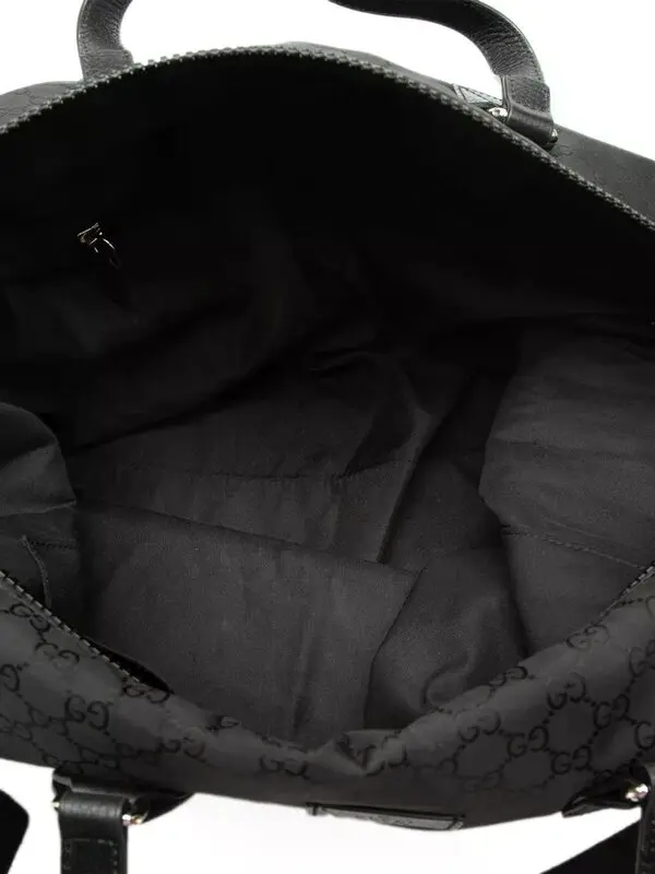 Gucci Gg Nylon Web Duffle Travel Bag